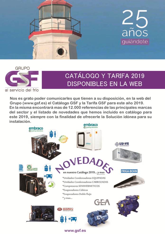 tarifa gsf 2019